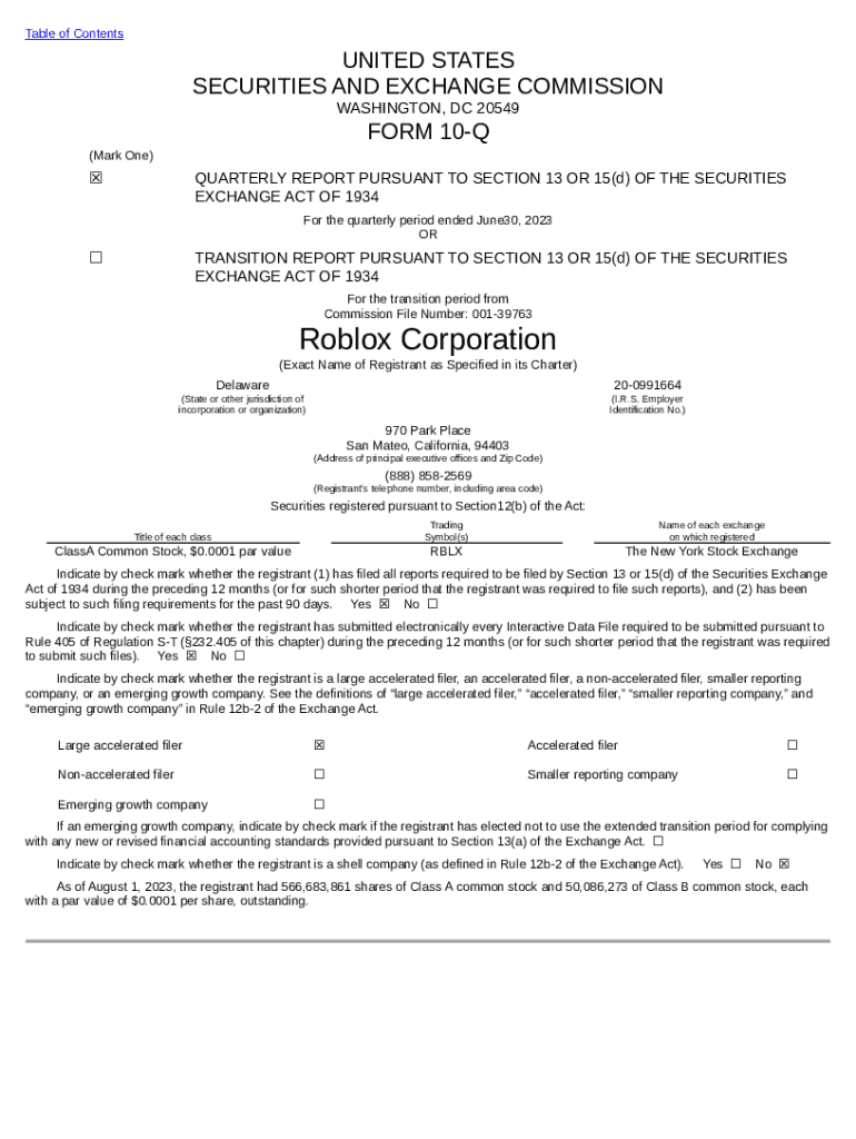 Roblox Corp ( - cloudfront.net Doc Template | pdfFiller