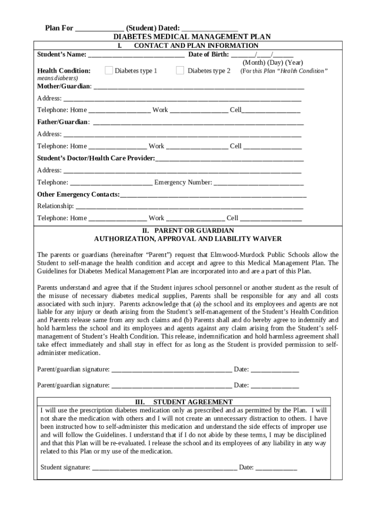 CONTACT AND PLAN INATION Doc Template | pdfFiller