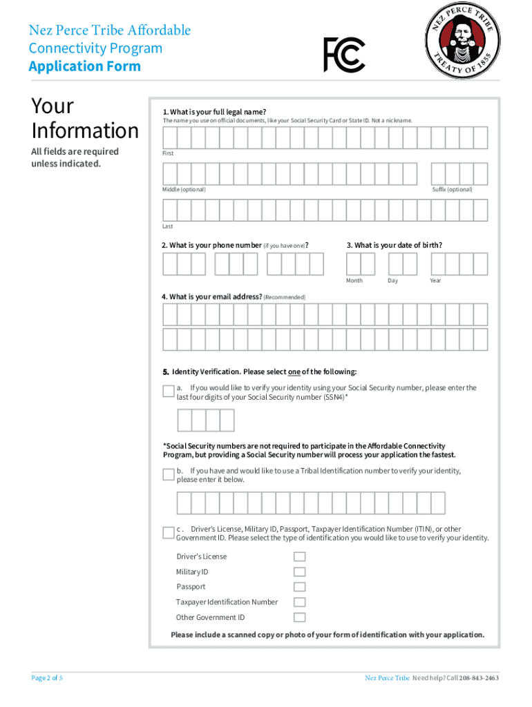 Fillable Online HOME - Nez Perce Tribe Department of Technology Services Fax Email Print - pdfFiller
