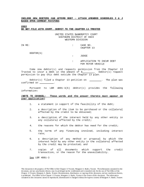 Amended Schedules and /or Creditors List and Matrix Doc Template ...