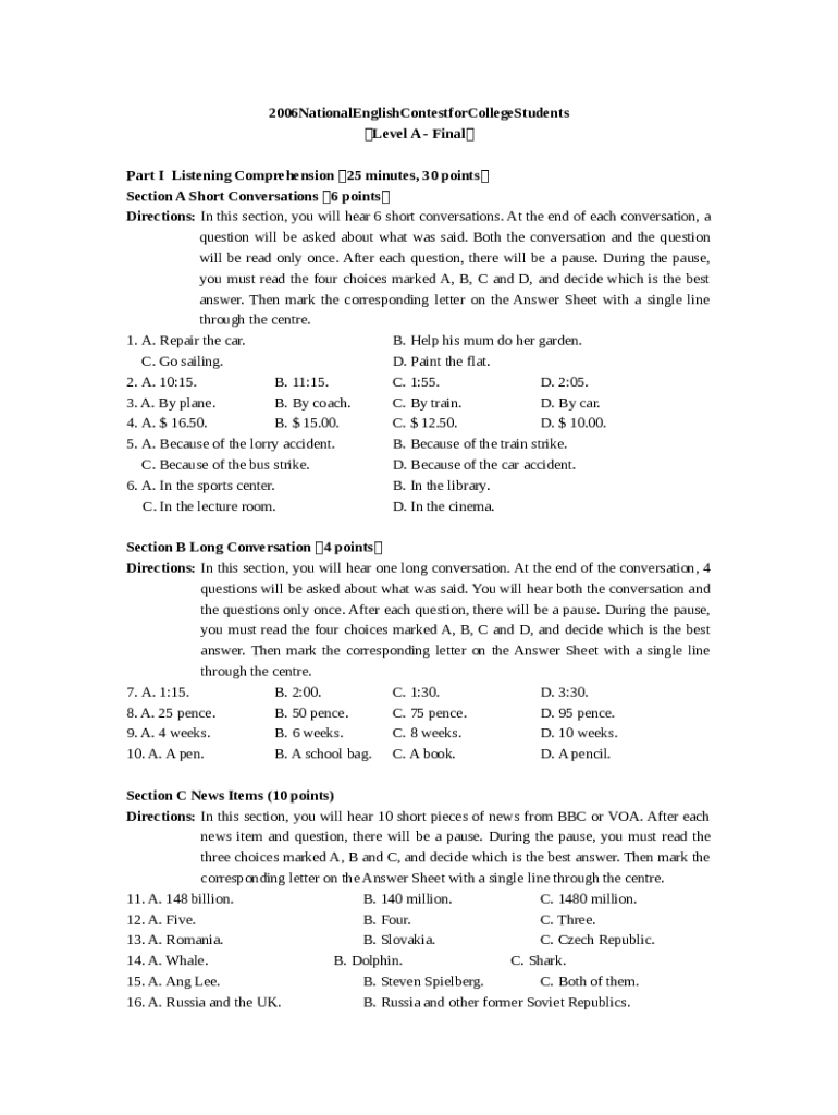 English Conversation Skills English Conversation Topics Doc Template