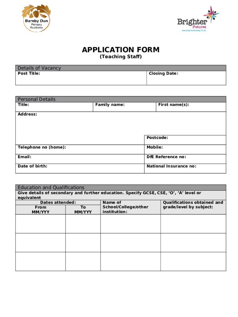 safer recruitment pack: application v3.1 Aug-09 Doc Template | pdfFiller
