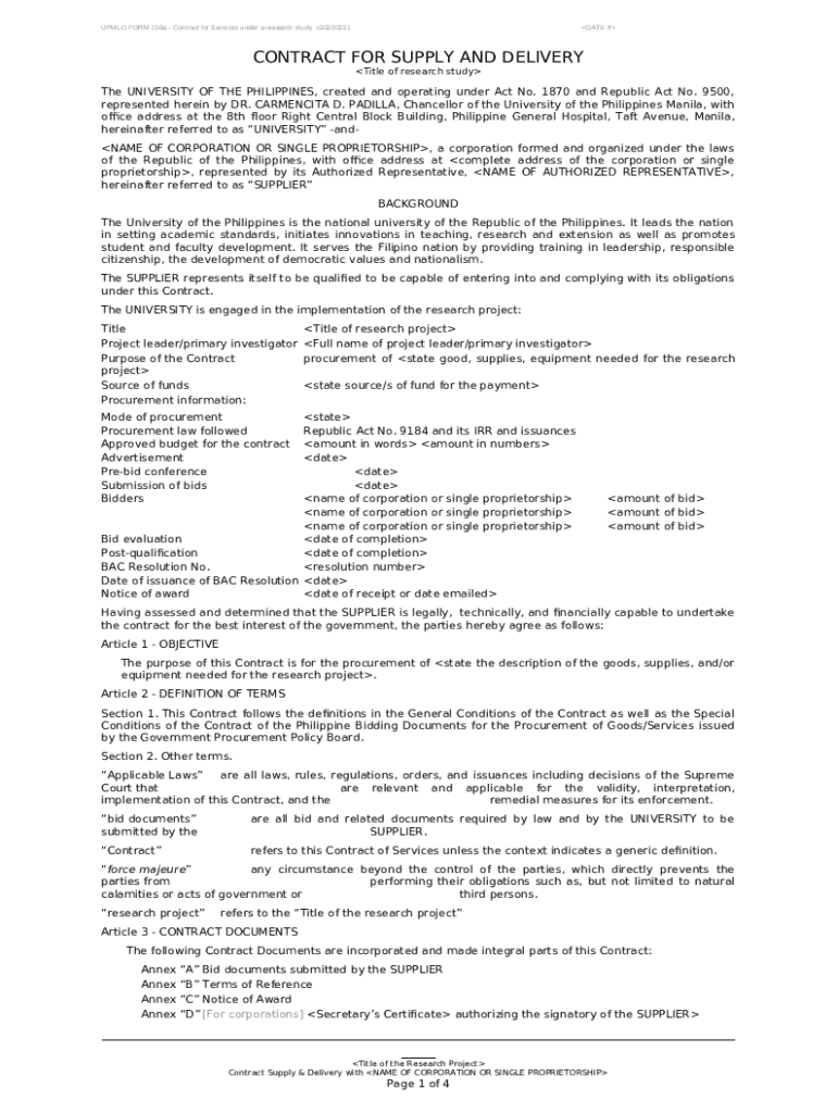 GENERAL CONSTRUCTION AGREEMENT - UP Baguio Doc Template | pdfFiller