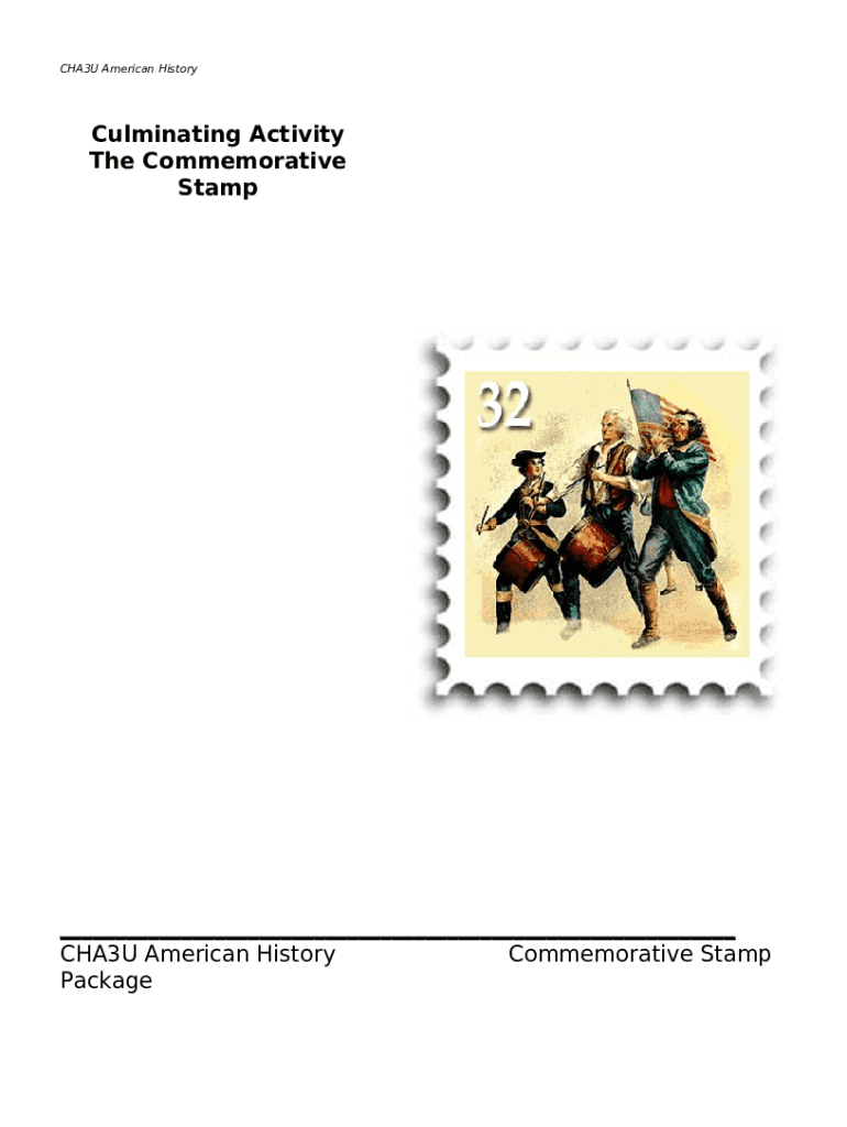 Online Culminating Activity 1 The Commemorative ... Doc Template ...