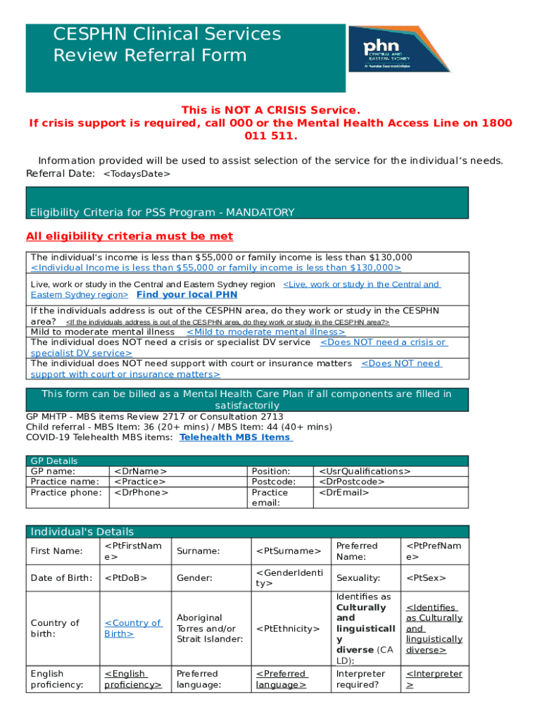 1300 MH CALL: Mental health access line Doc Template | pdfFiller