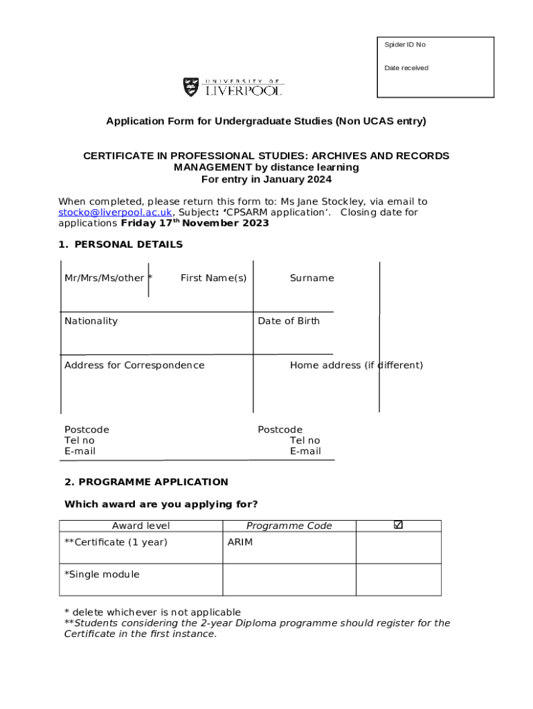 Archives and Records Management Diploma/Certificate in ... Doc Template ...