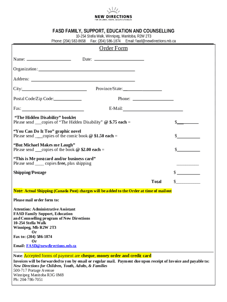 Order - New Directions - newdirections mb Doc Template | pdfFiller