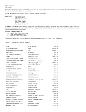 Meet Garretson's Mayor and Council Members! Doc Template | pdfFiller