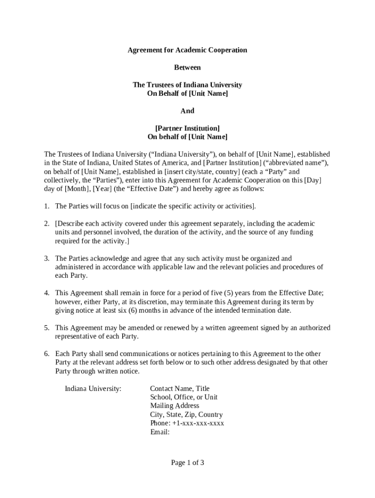 Sample General Agreement of Friendship and Cooperation ... Doc Template ...