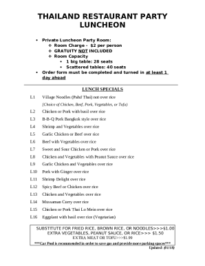 Why do restaurants add gratuity for large parties? Doc Template | pdfFiller