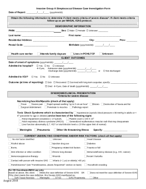 Respiratory Illness Case Report Doc Template | pdfFiller