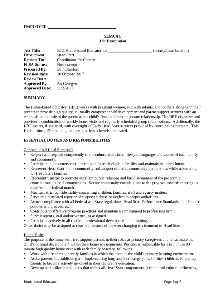 Classroom-based Education & Locations - Head Start Doc Template | pdfFiller