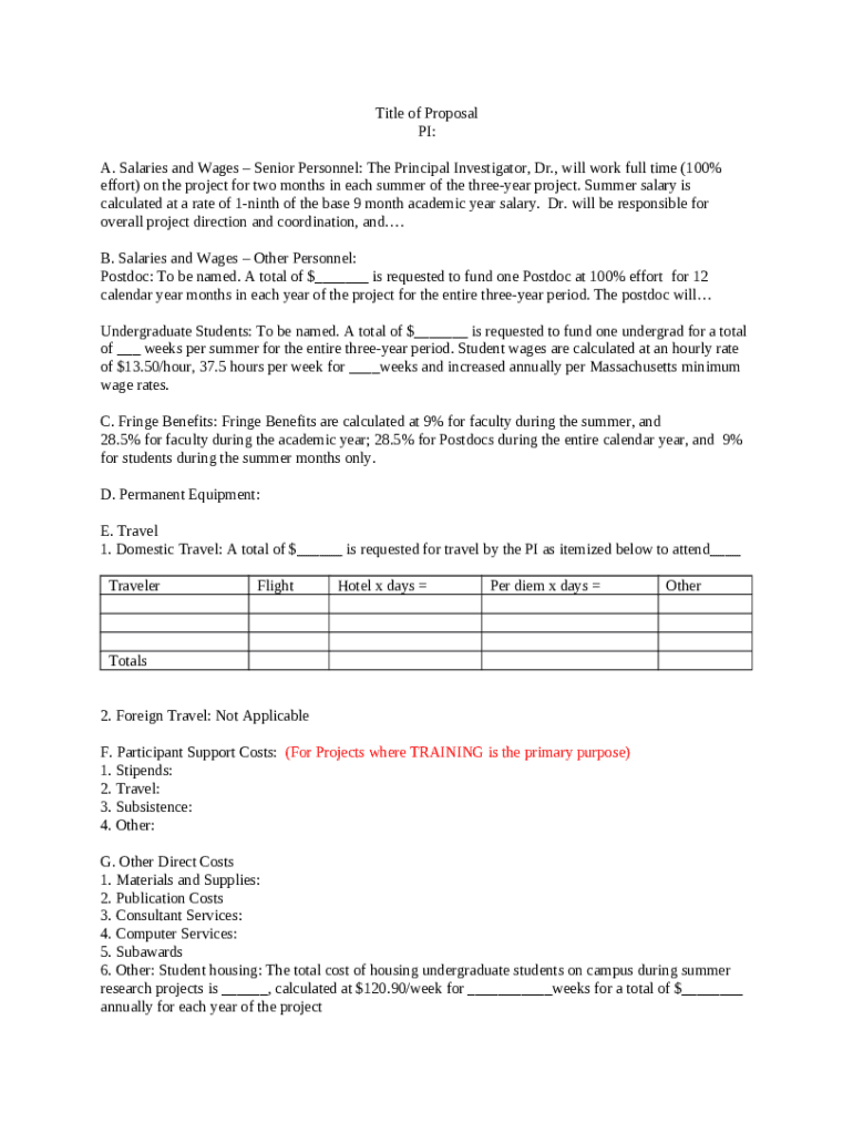 PRE-AWARD PROPOSAL GUIDE - Office of Research - University of ... Doc ...