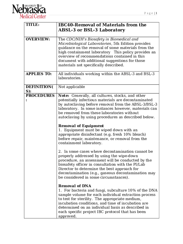 Biosafety in Microbiological and Biomedical Laboratories ... Doc ...