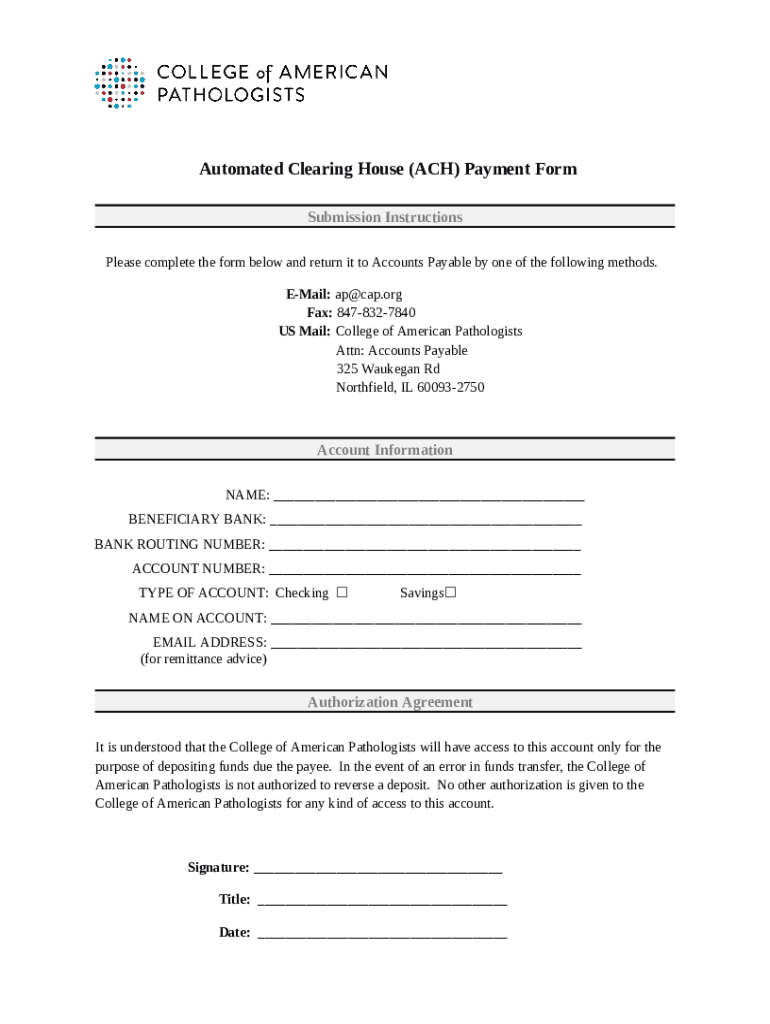 What Is the Automated Clearing House (ACH), and How ... Doc Template ...