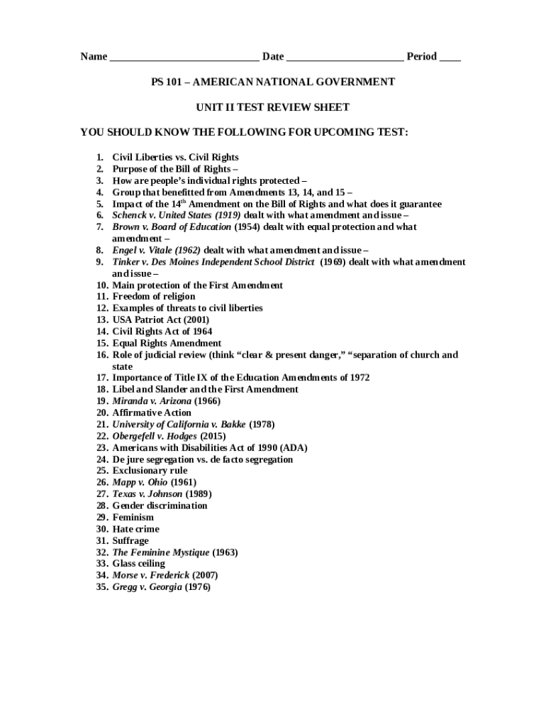 Government Unit 2T1 Unit Test.docx - U2T1: Unit 2 Test... Doc Template ...