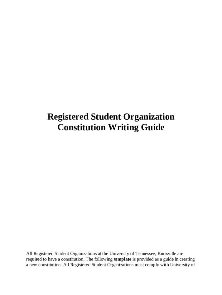 The Constitution of The Organization Resource Group Doc Template ...