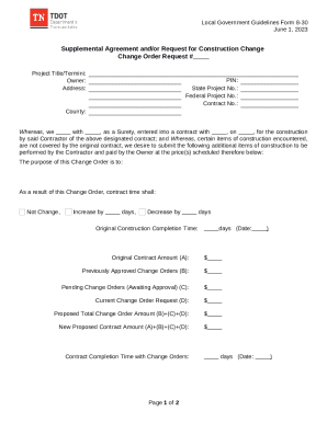 Changes to the Contract: Differences Between Change Orders ... Doc ...