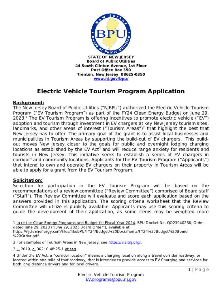 Application Window for Select NJBPU Electric Vehicle (EV) ... Doc Template | pdfFiller