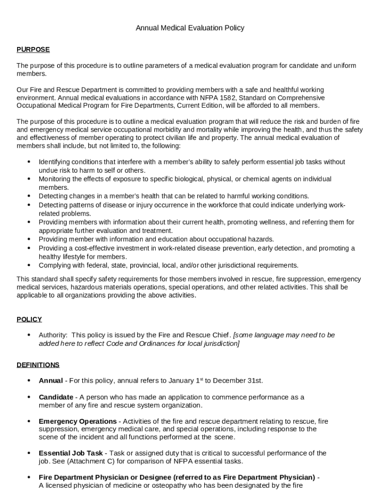firefighter-candidate-medical-examination-guidance. ... Doc Template | pdfFiller