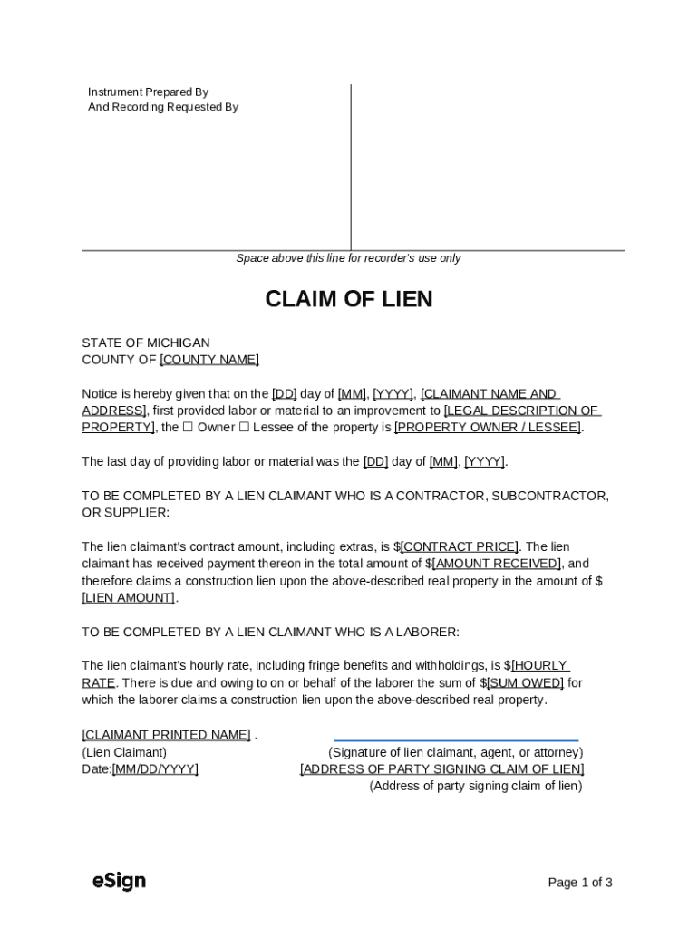 Document RecordingRegister of Deeds Doc Template | pdfFiller