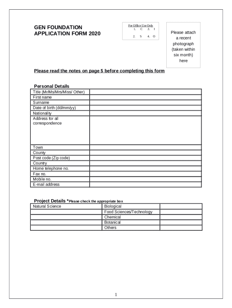 GEN FOUNDATION Doc Template | pdfFiller