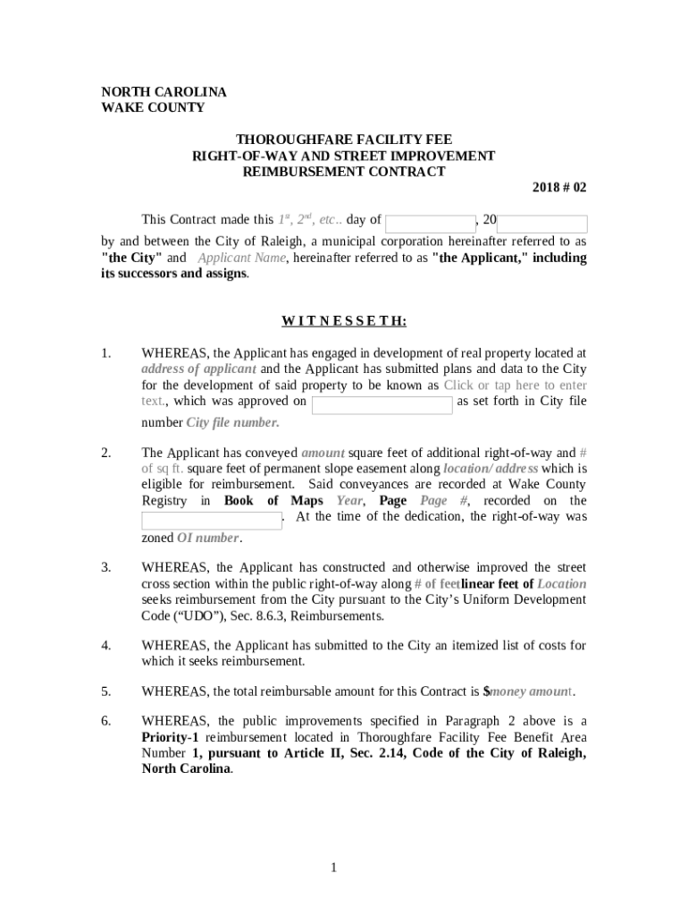 Fees-in-Lieu and Infrastructure Reimbursements Doc Template | pdfFiller