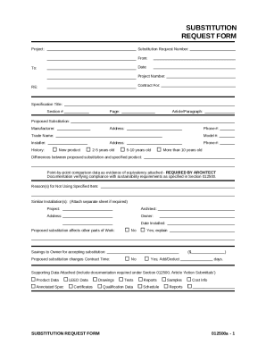 SUBSTITUTION REQUEST - Georgia-Pacific Building Products Doc Template ...