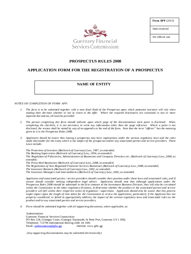 AFN MKT1 Application for Prospectus Approval Doc Template | pdfFiller