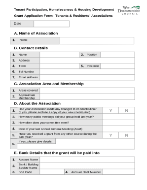 Tenant Participation, Housing and Community Safety Doc Template | pdfFiller