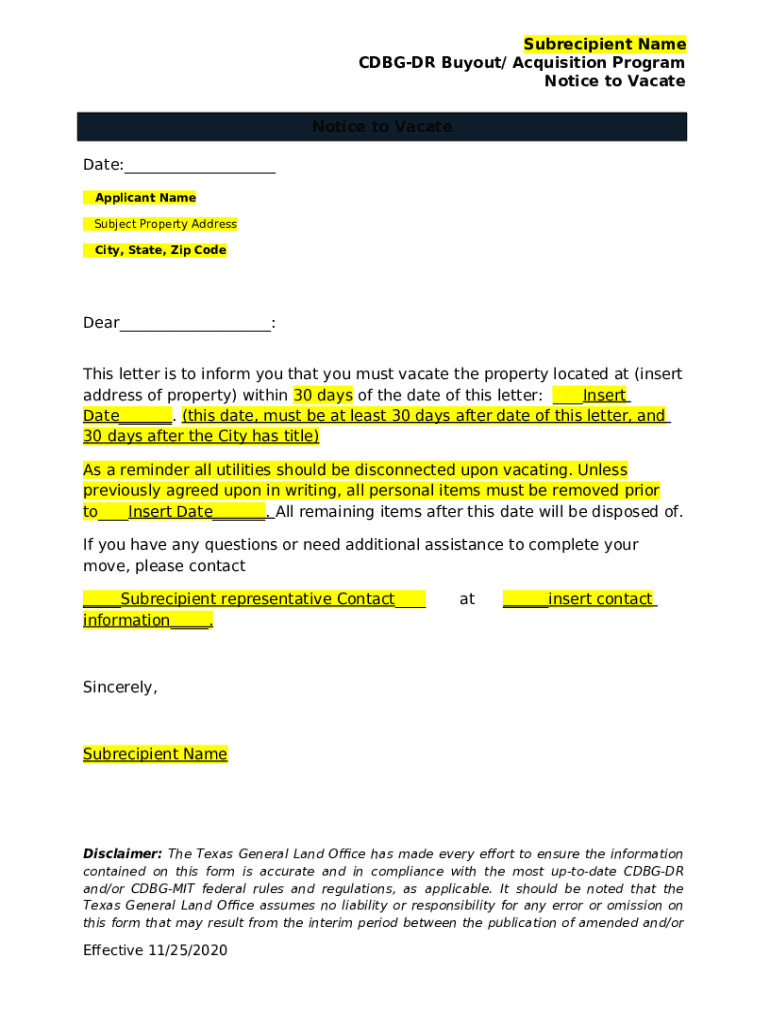CDBG-DR Buyout Demolition Checklist Doc Template | pdfFiller