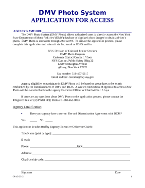 Get a non-driver ID card - NYS DMV Doc Template | pdfFiller