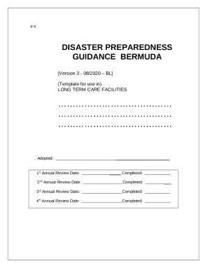 Disaster Preparedness Plan Template for use in Long Term ... Doc ...