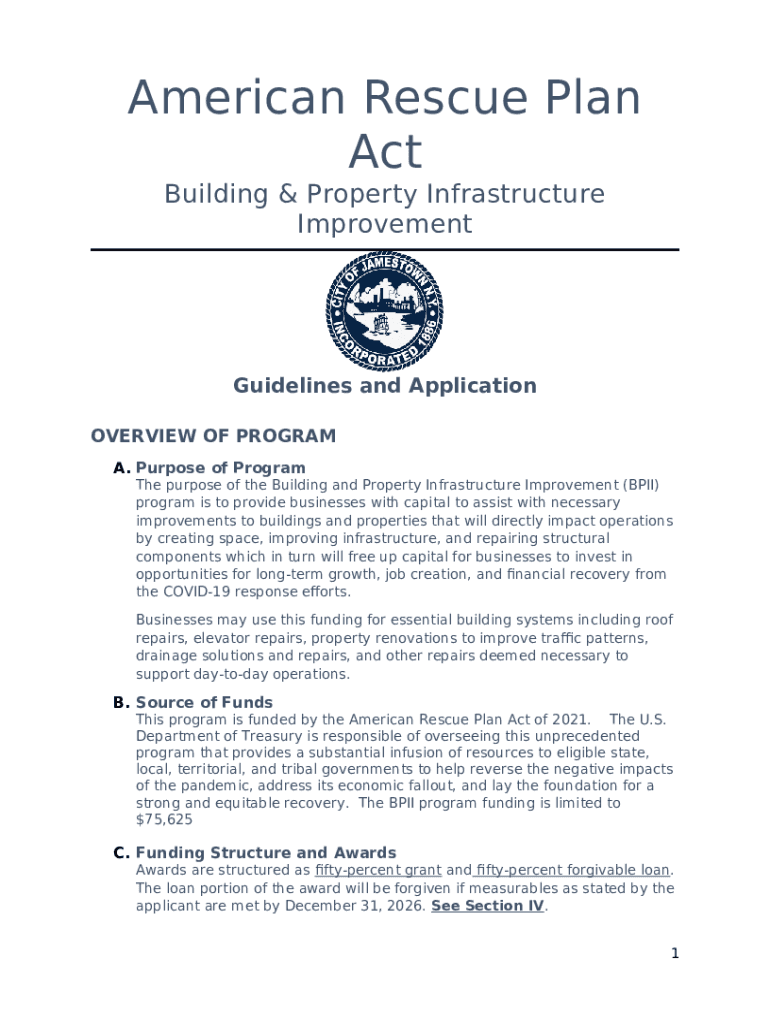 Building & Property Infrastructure Improvement Assistance Doc Template | pdfFiller