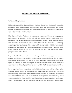 Actor Release - Fill Online, Printable, , Blank Doc Template | pdfFiller
