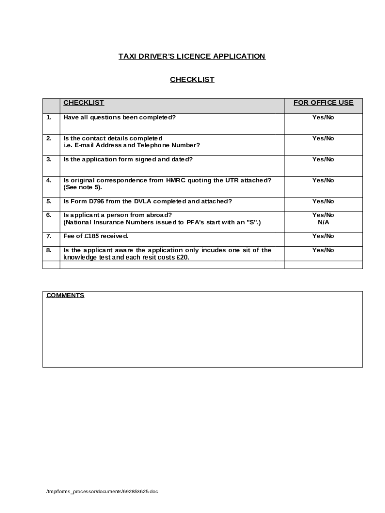 Complete a tax check for a taxi, private hire or scrap metal ... - dundeecity gov Doc Template ...