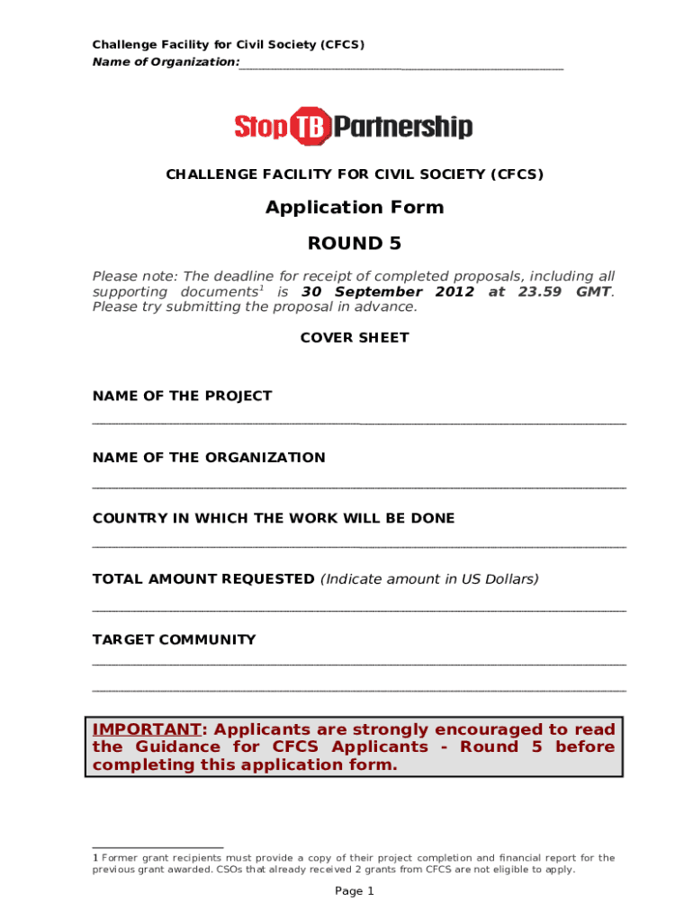 How to apply for the Challenge Facility Doc Template | pdfFiller