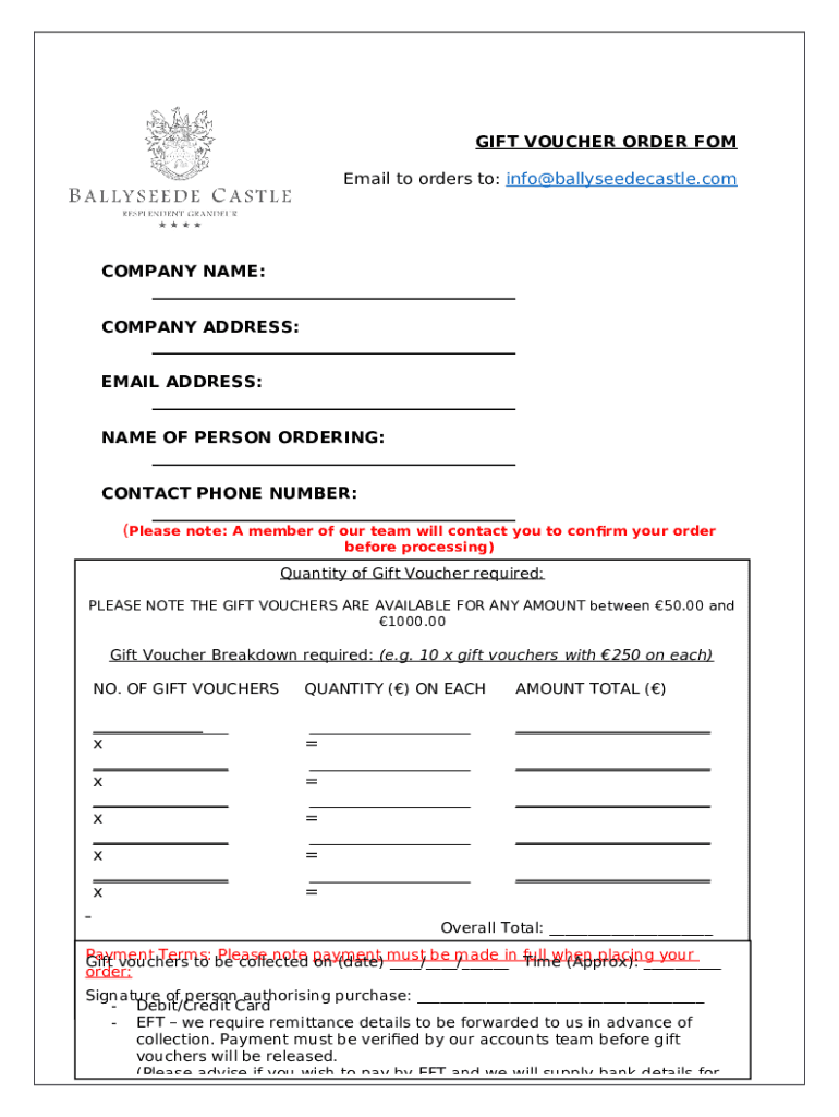 Corporate Gift Vouchers Doc Template | pdfFiller