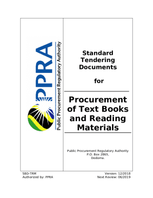 Table of Tender s Doc Template | pdfFiller