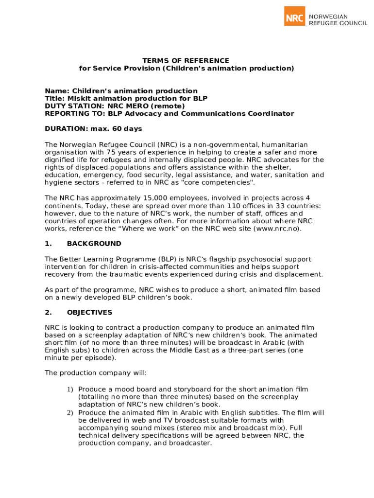 Annex 1 to the consultancy contract Doc Template | pdfFiller