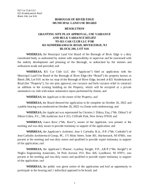 land use board - zoning application Doc Template | pdfFiller