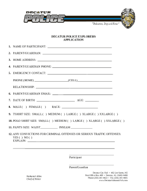 Coeur d'Alene Police Department Police Explorer Program Doc Template ...