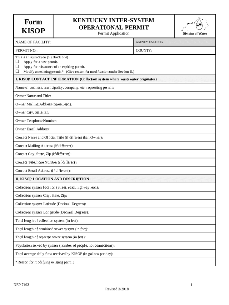 KISOP Kentucky Inter-System Operational Permit - eec ky Doc Template ...