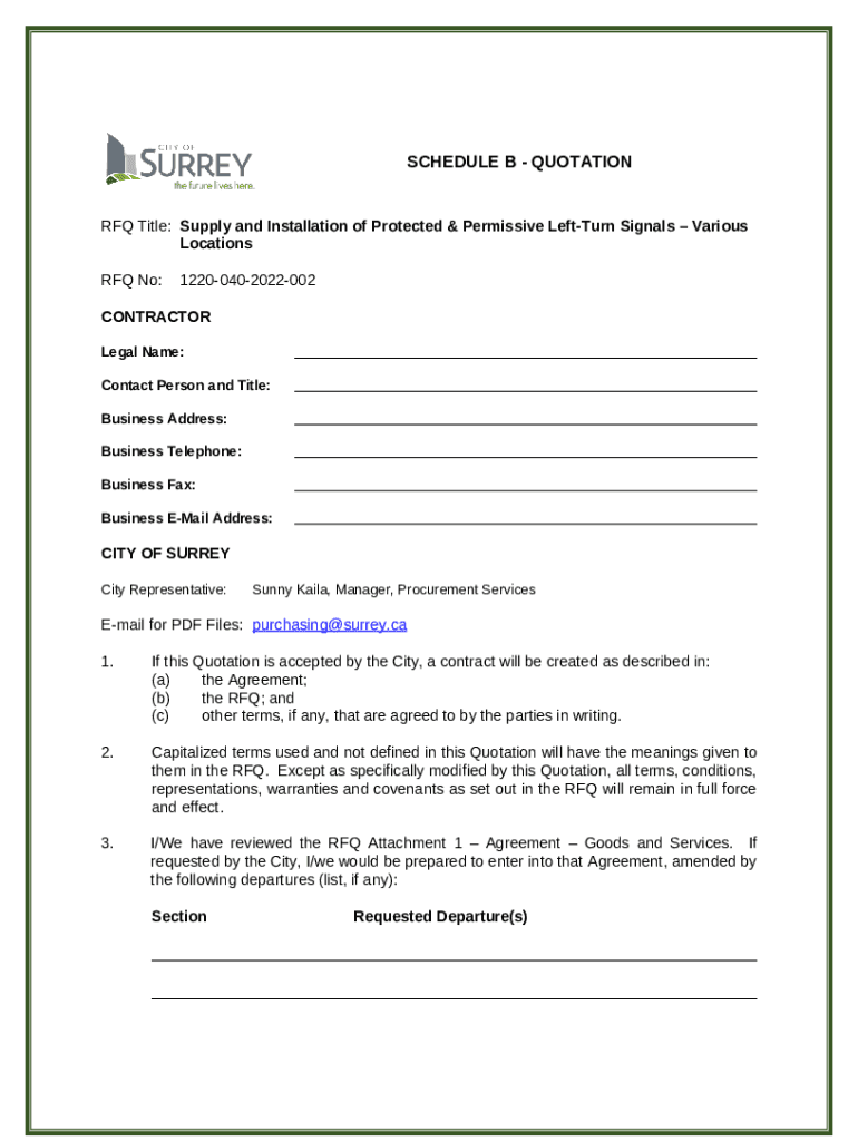 Supply and Installation of Protected & Permissive Left-Turn Signals Doc ...