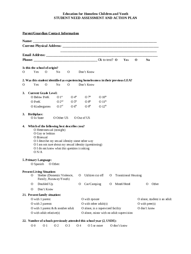 Updated ECHY Student Assessment Doc Template | pdfFiller