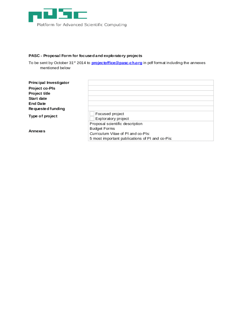 RTD Project Proposal Doc Template | pdfFiller