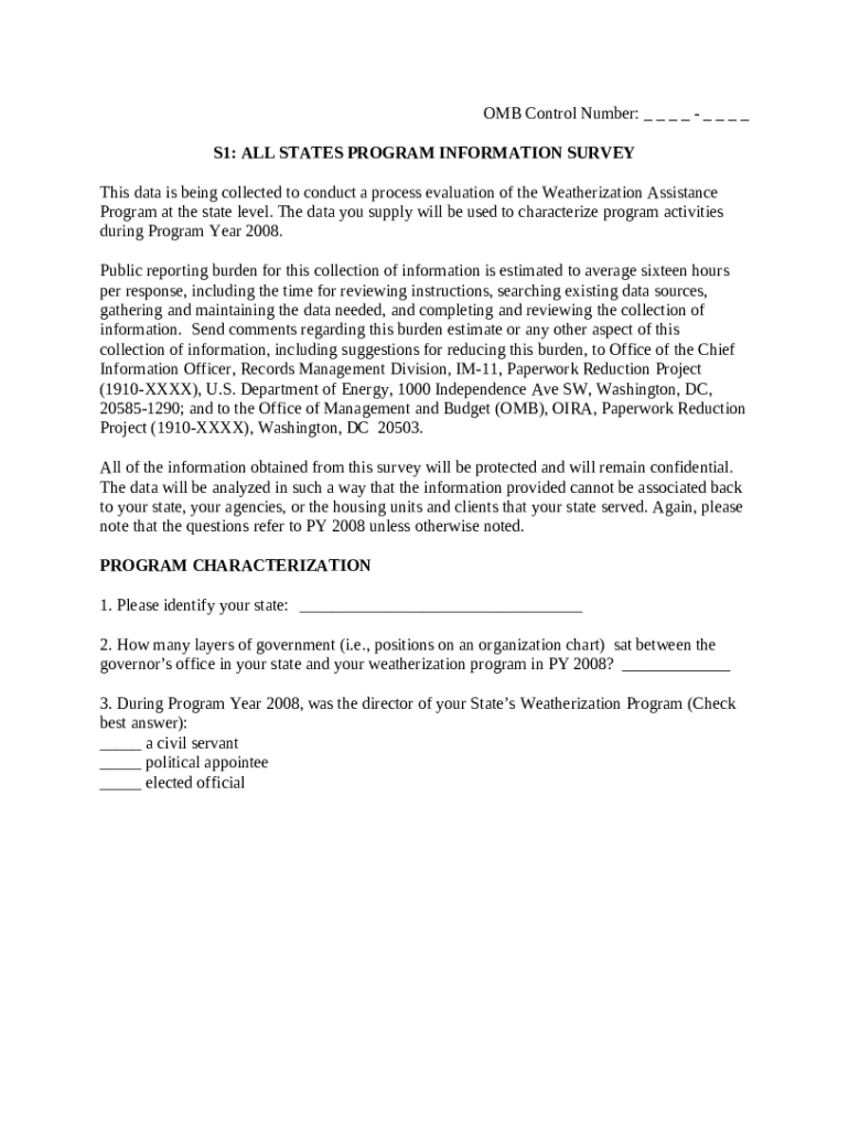 Baseline Occupant Survey: Assessment of Client Status and ...