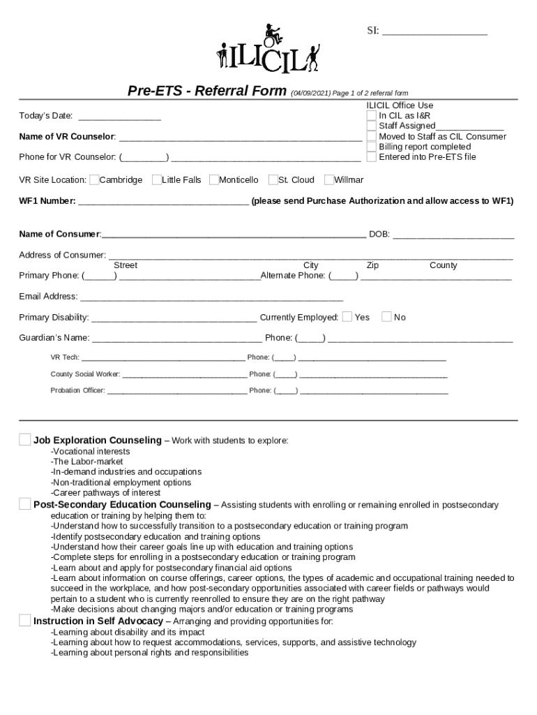 TVCC Referral s Doc Template | pdfFiller