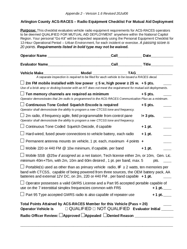 Mutual Aid Deployment Checklist. Auxiliary Communications Service Doc ...