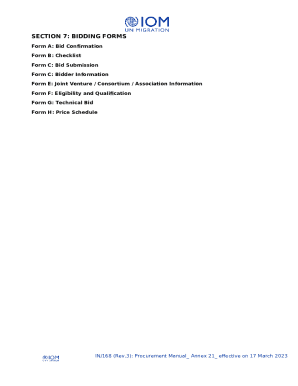 A: Bid Confirmation Doc Template | pdfFiller